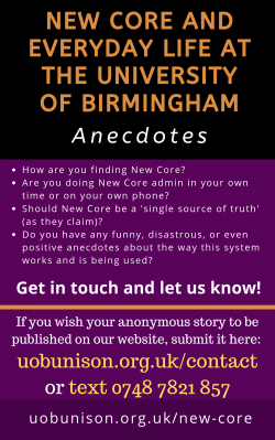 New Core and Everyday Life at the University of Birmingham – University ...